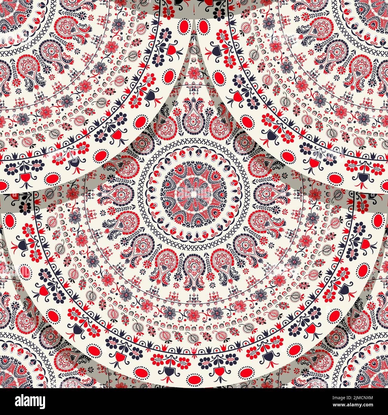 Seamless pattern with Hungarian traditional motif for your design Stock ...