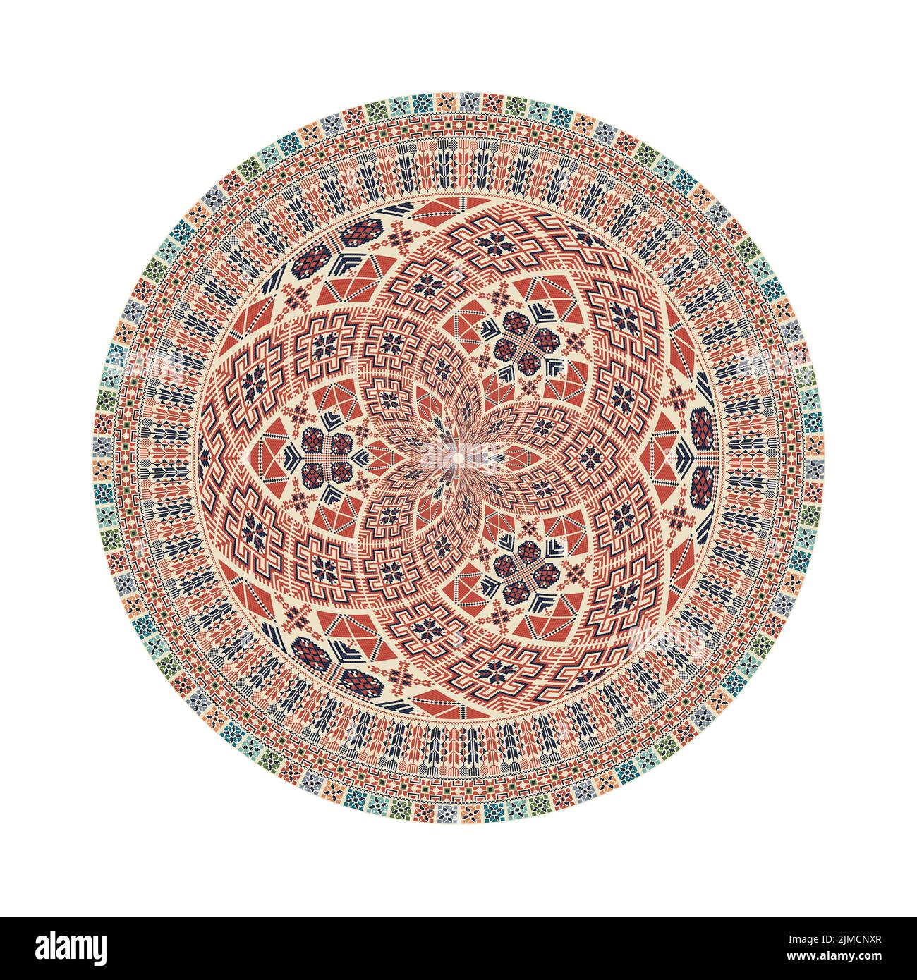 Circular palestinian embroidery Cut Out Stock Images & Pictures - Alamy
