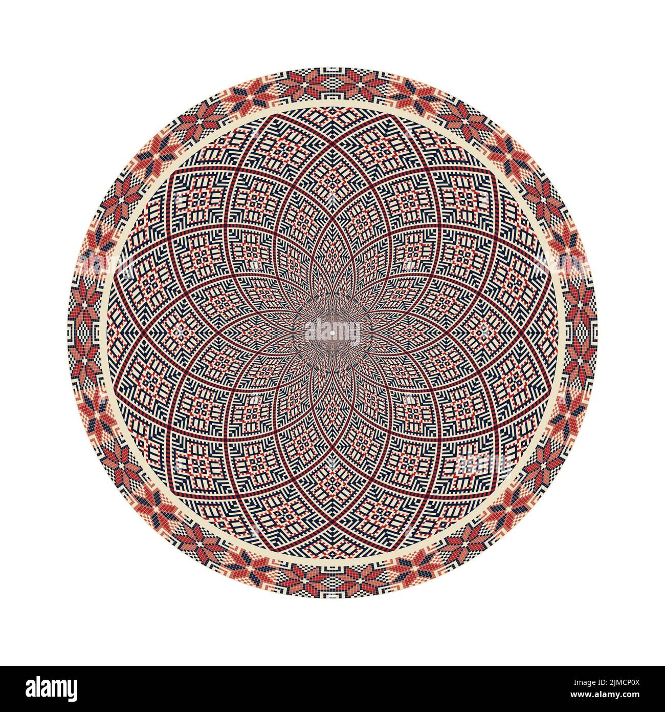 Circular palestinian embroidery Cut Out Stock Images & Pictures - Alamy