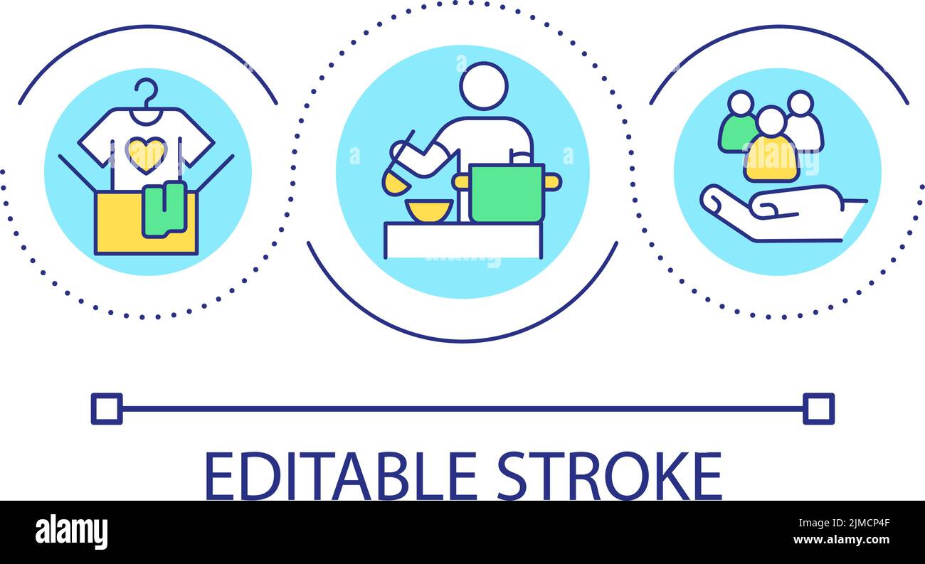 Charity work loop concept icon Stock Vector Image & Art - Alamy