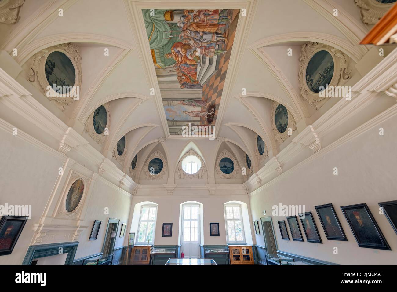 Ceiling, Corvey Monastery, Hoexter, North Rhine-Westphalia, Germany ...