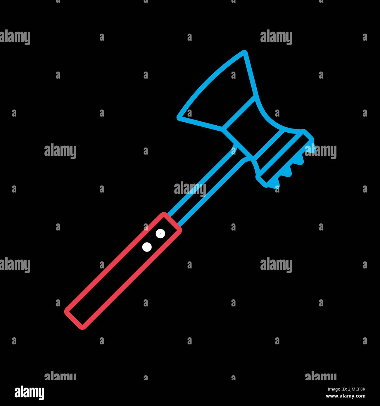 Meat hammer vector isolated on the black icon. Kitchen appliance. Graph ...