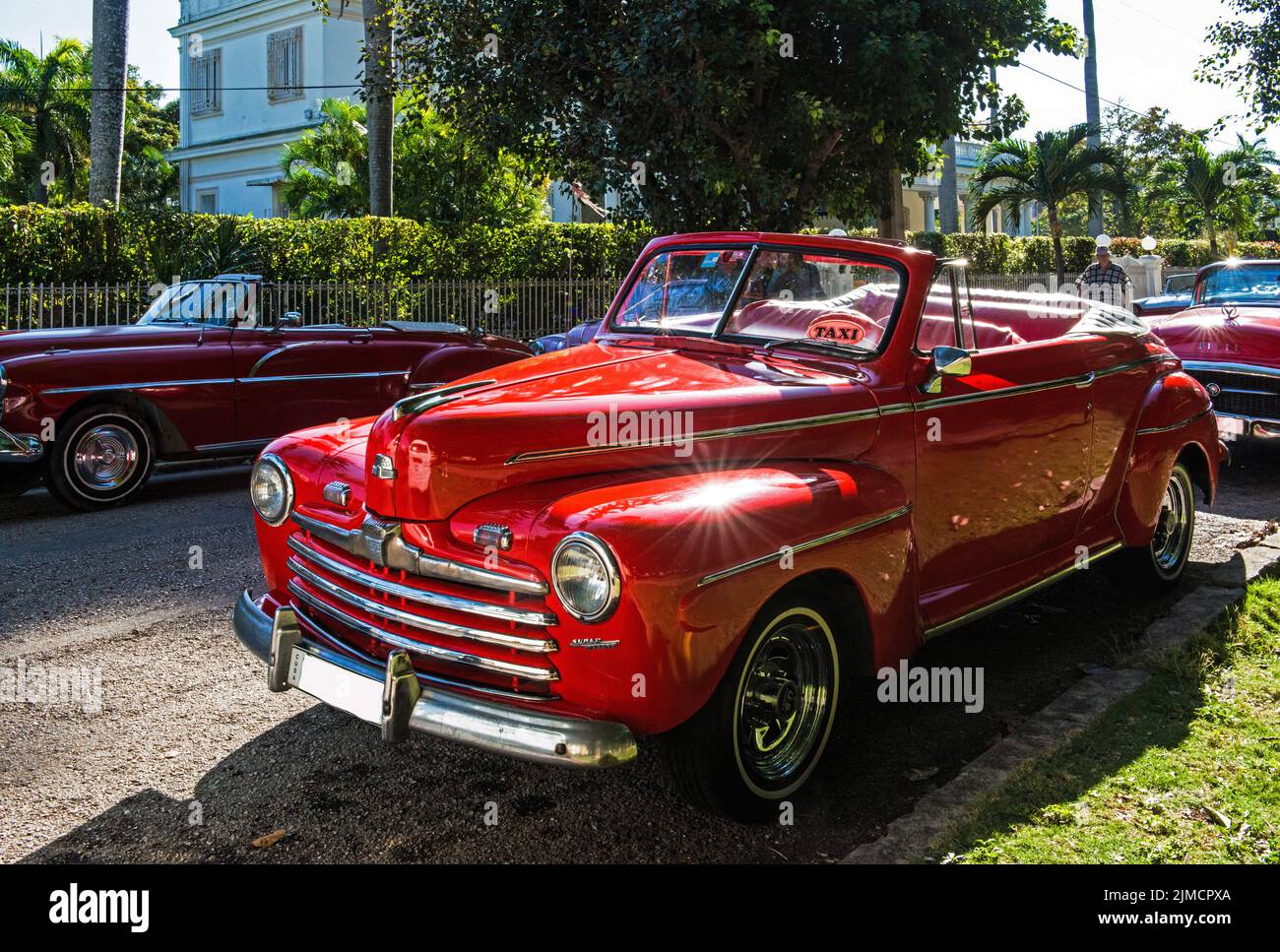 Cuba classic cars in the diplomatic quarter of Havana Stock Photo - Alamy