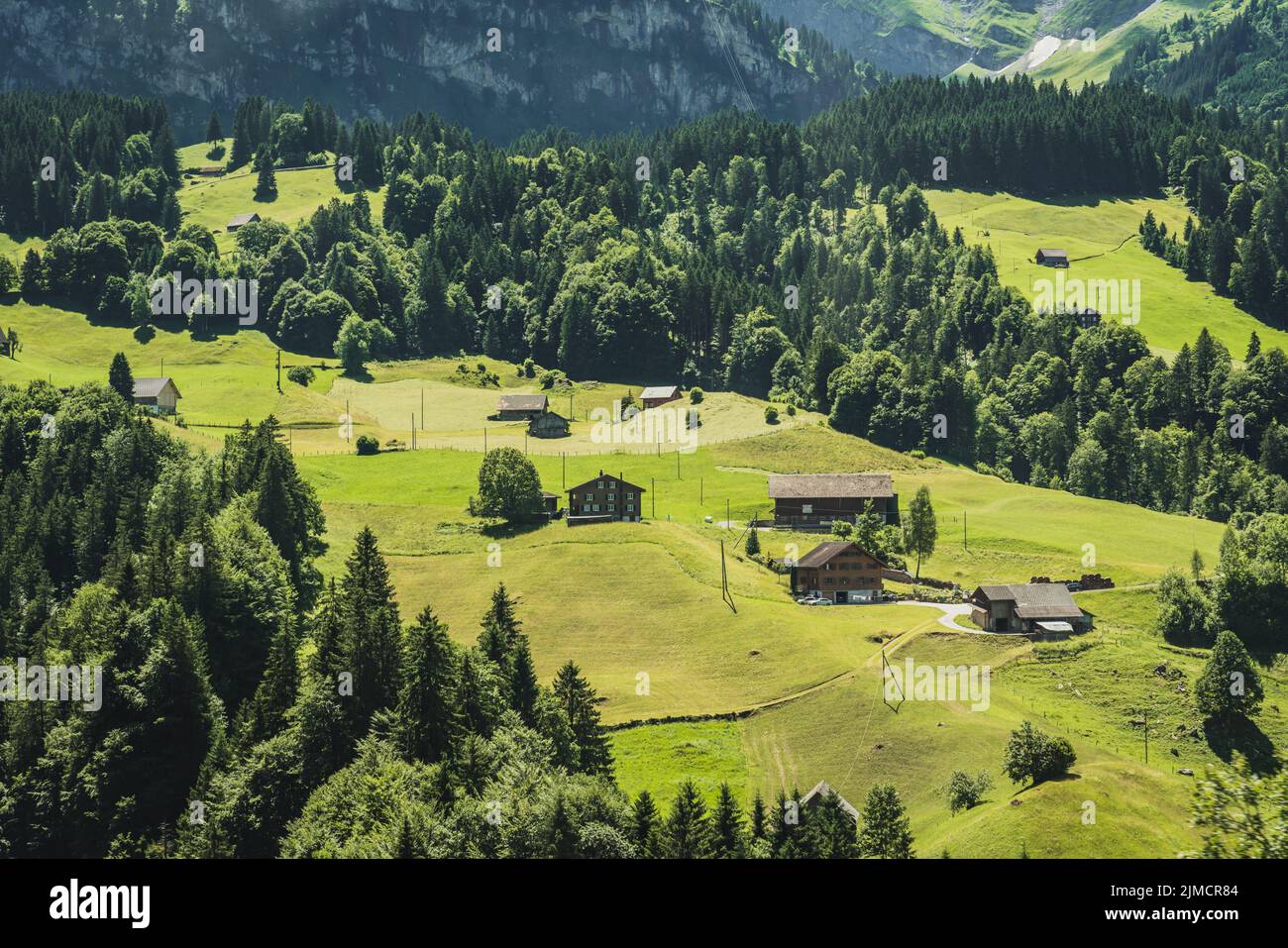 Sunlight on small mountainous village hi-res stock photography and ...