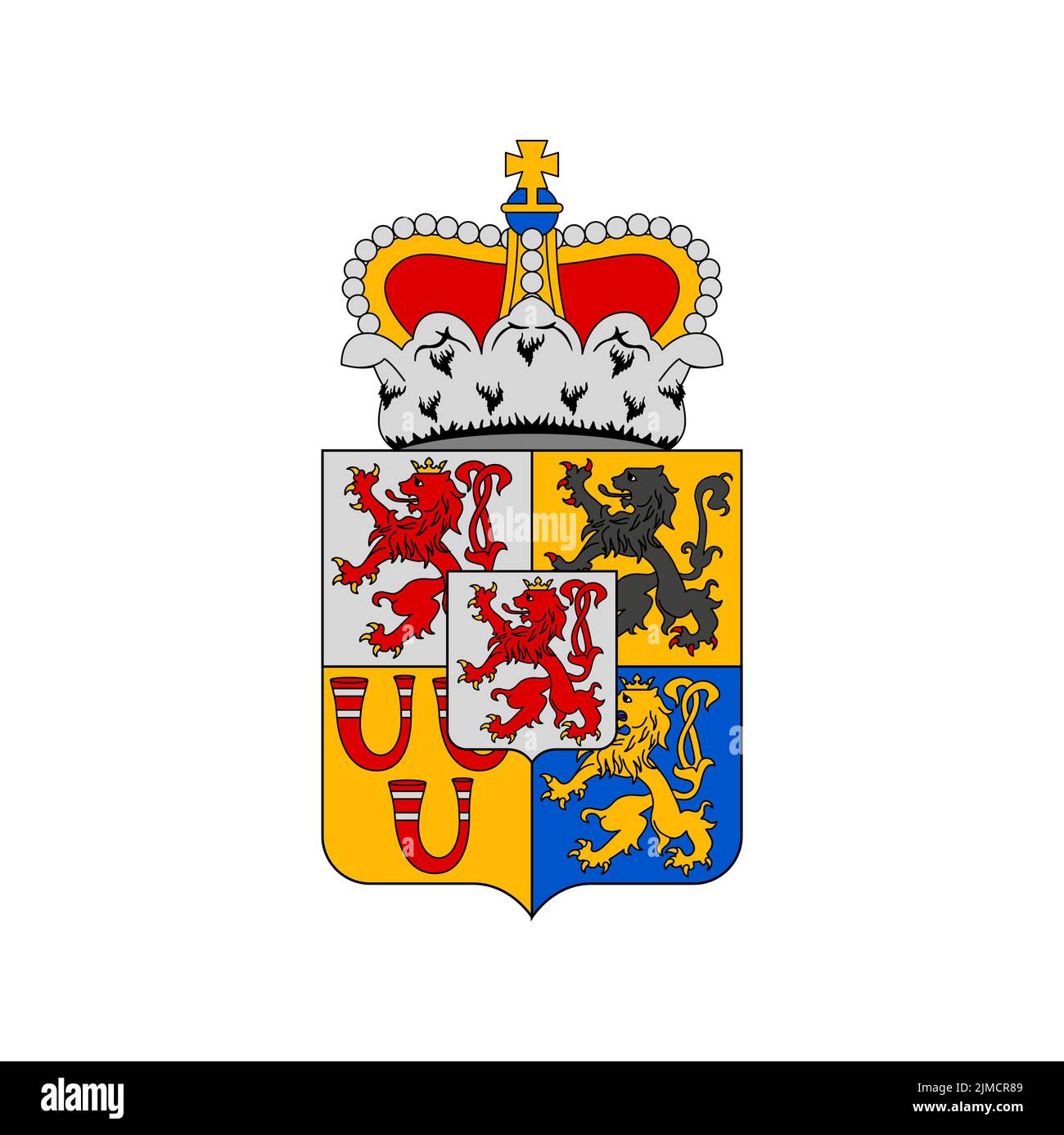 Netherlands coat of arms, Limburg province heraldic emblem or heraldry ...