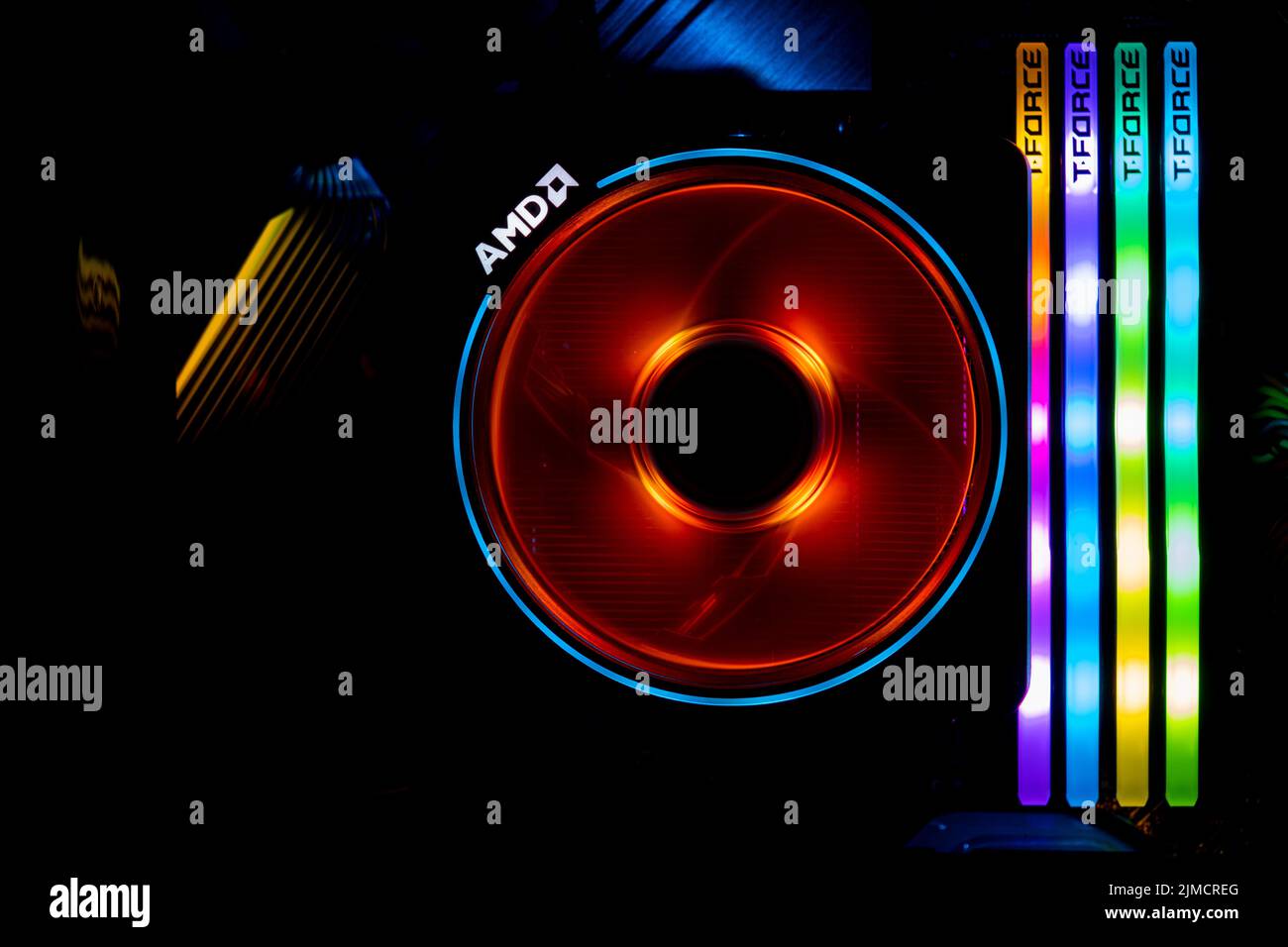 Chonburi, Thailand - MAY 16, 2020: The colorful of AMD Wraith Prism ...