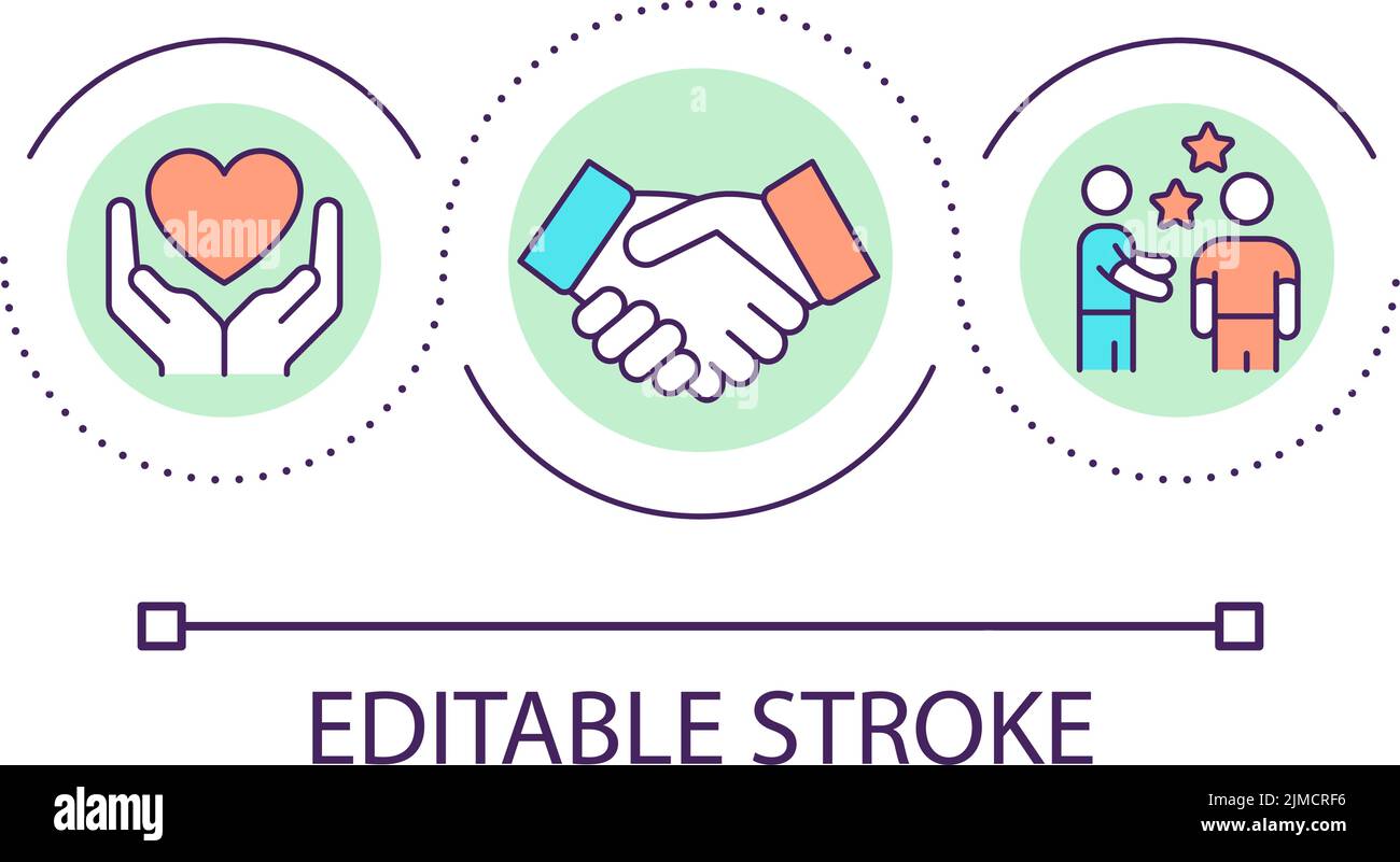 Showing empathy and respect loop concept icon Stock Vector Image & Art ...