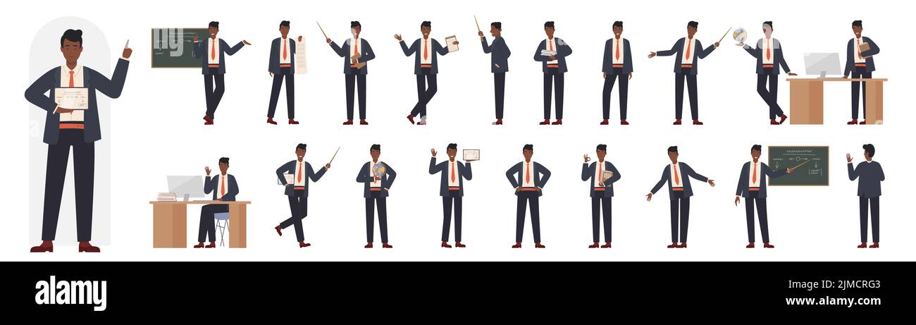 Young black teacher male Cut Out Stock Images & Pictures - Alamy