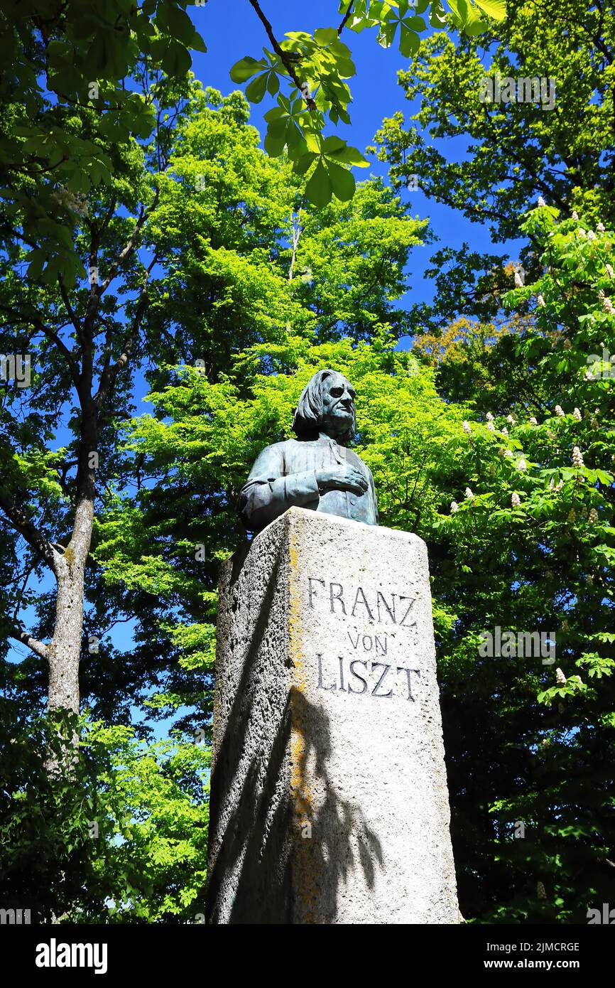 Franz von Liszt statue in the park of Schillingsfuerst ...