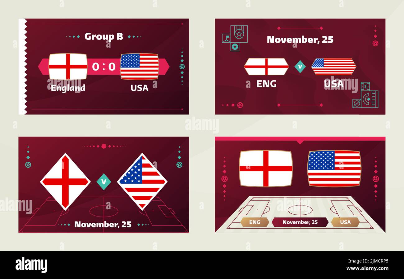 England vs USA, Football 2022, Group B. World Football Competition ...