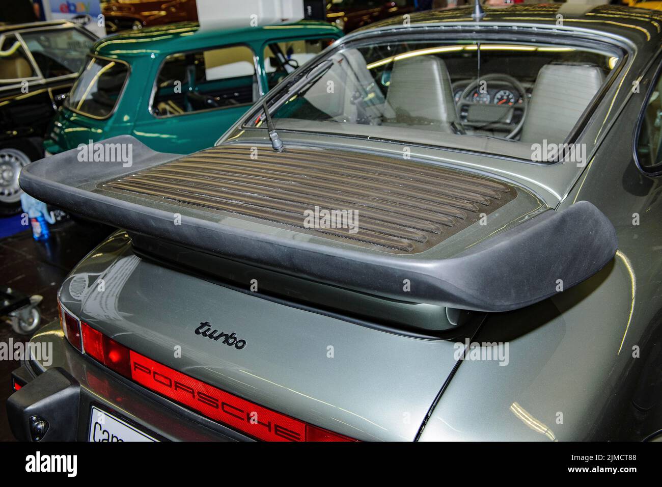 Tail fin turbo tail fin of historic classic car classic car Porsche 911 ...