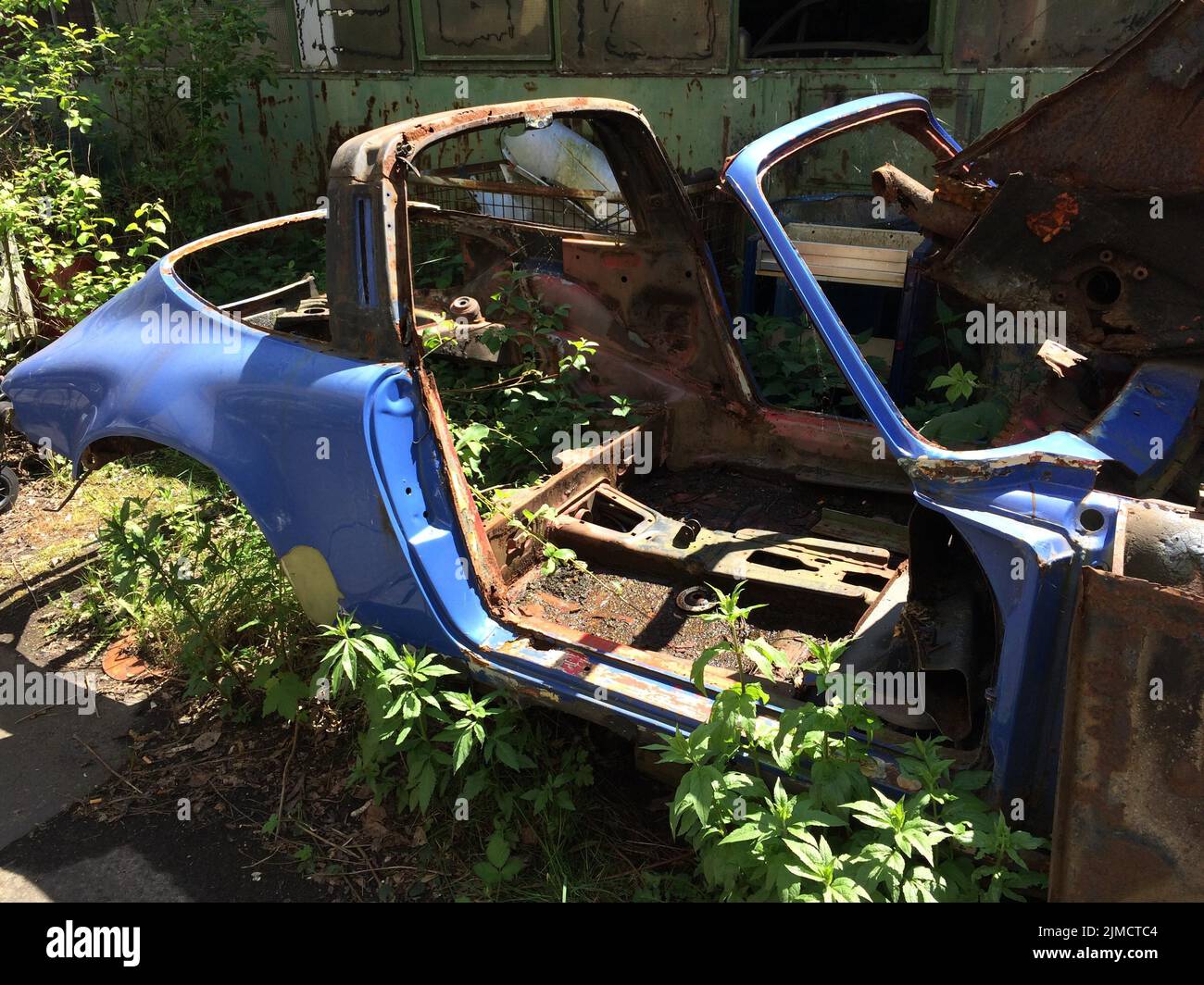 Rusty body of wreck historical classic sports car classic car Porsche ...
