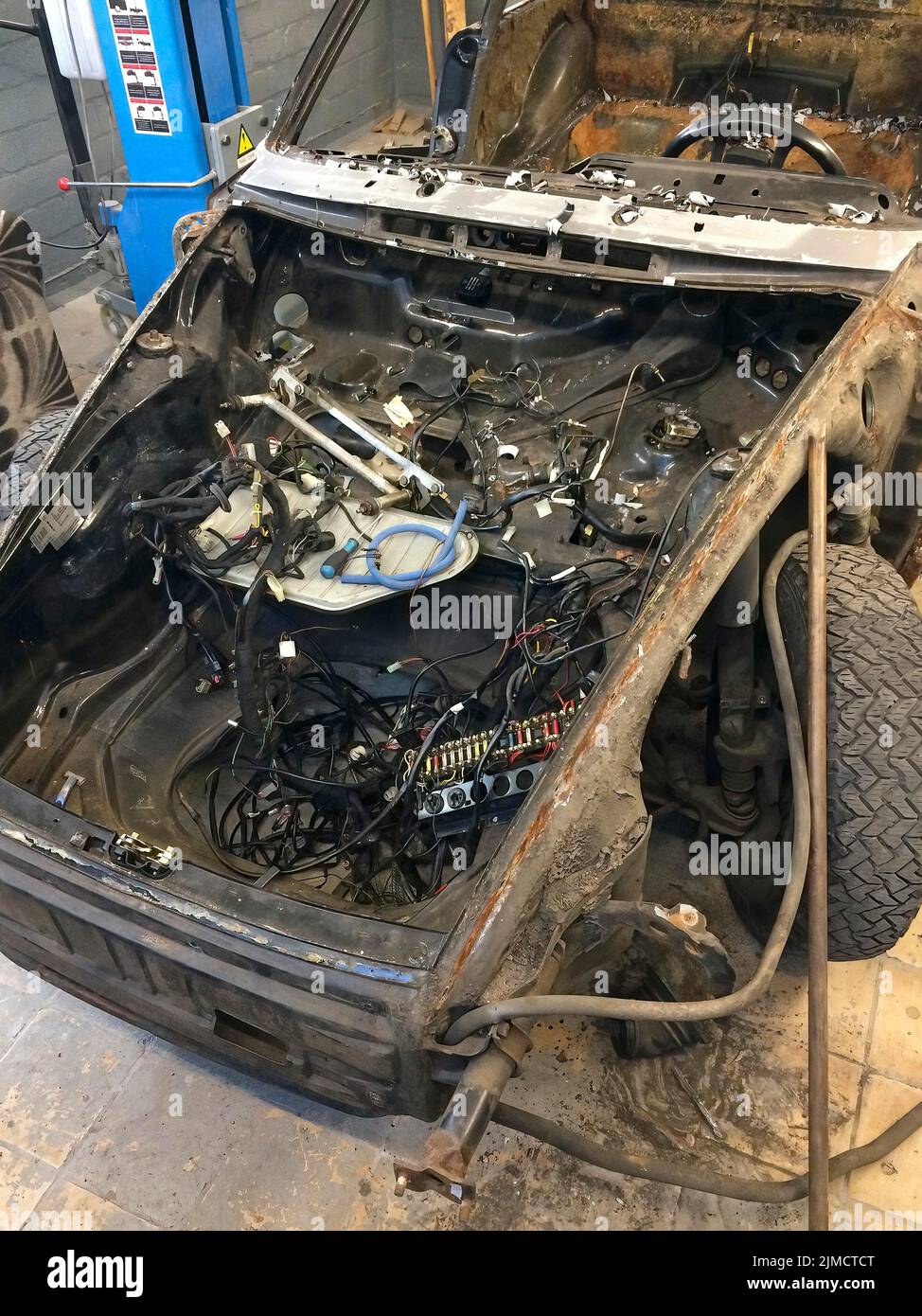 Gutted rusty body of historic classic sports car Classic Car Porsche ...