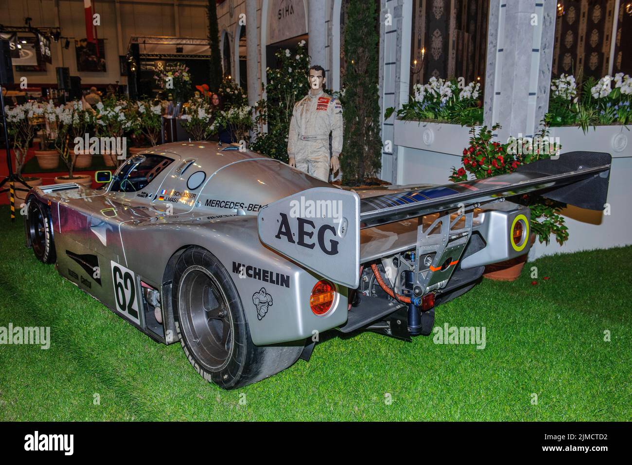 Historic classic racing car Sauber-Mercedes C 9 V8 of racing driver ...