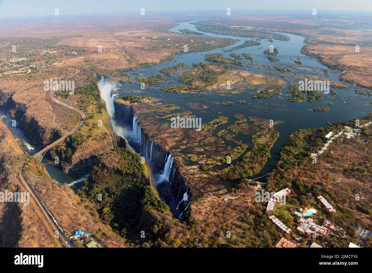 Victoria falls aerial landscape hi-res stock photography and images - Alamy