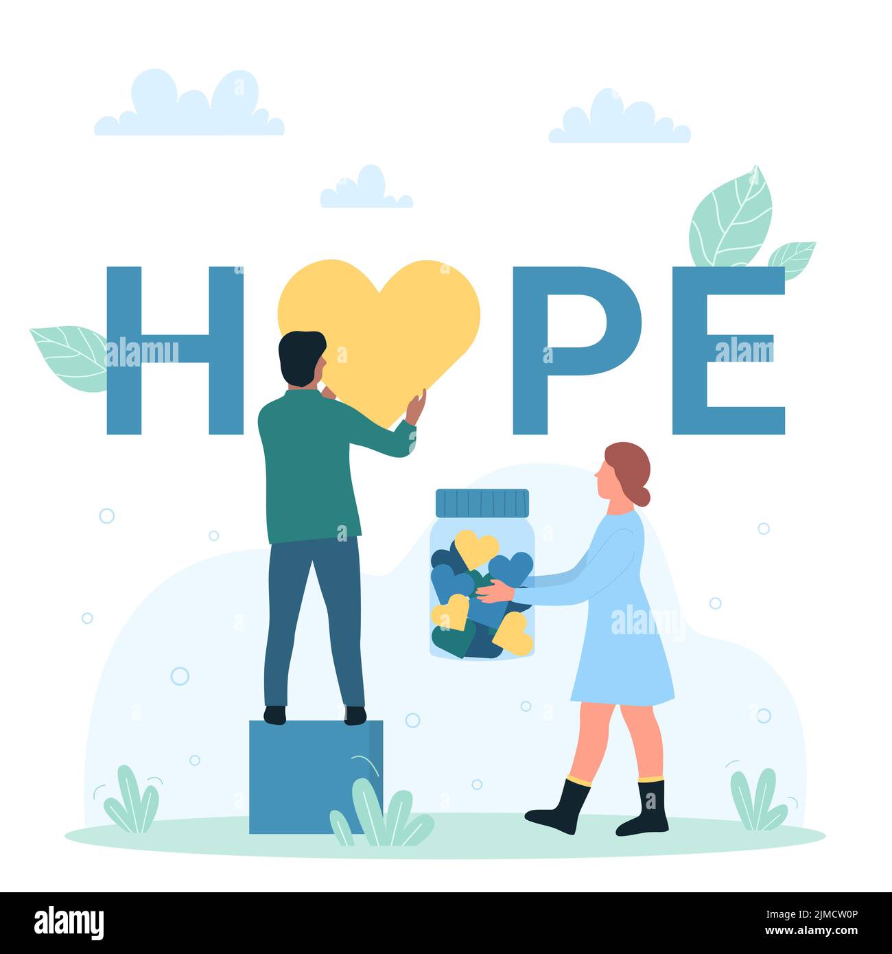 Hope concept banner, charity and donation project, social campaign ...