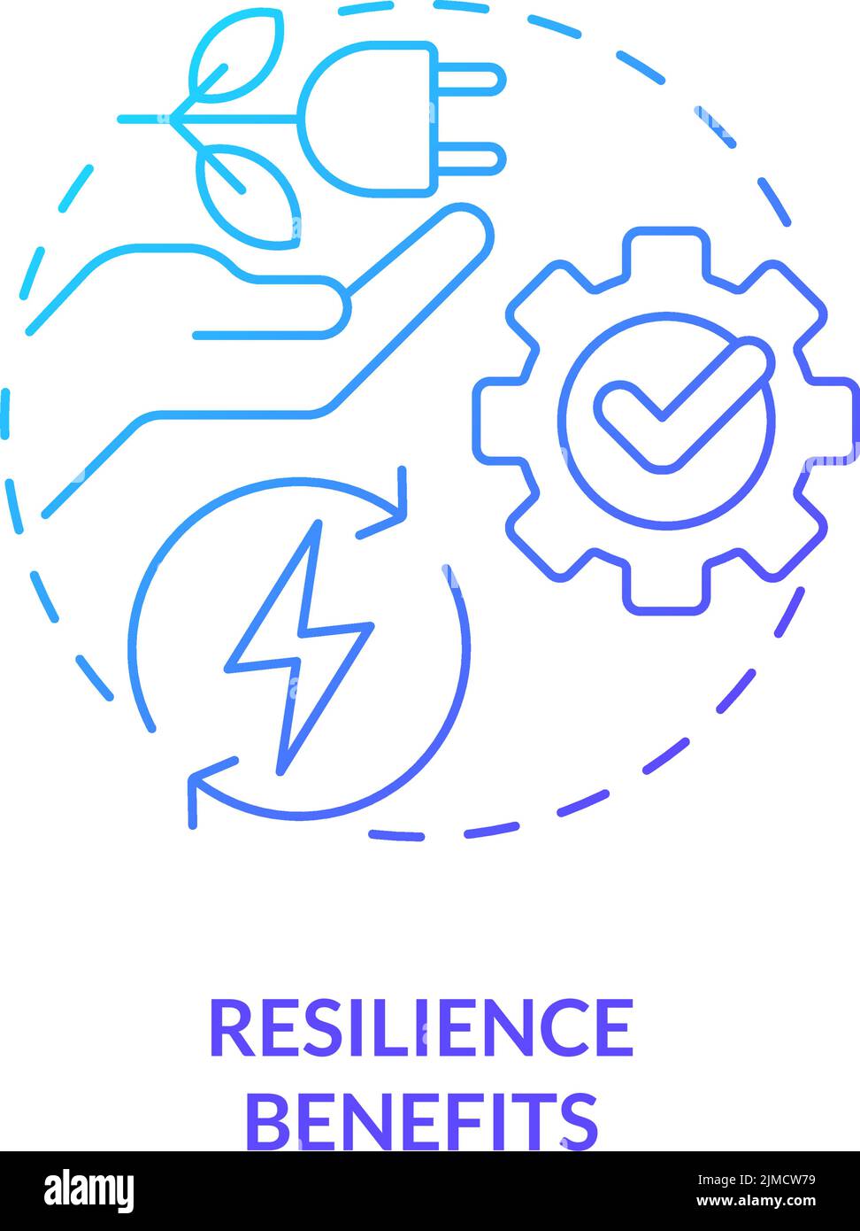 Resilience benefits blue gradient concept icon Stock Vector Image & Art ...