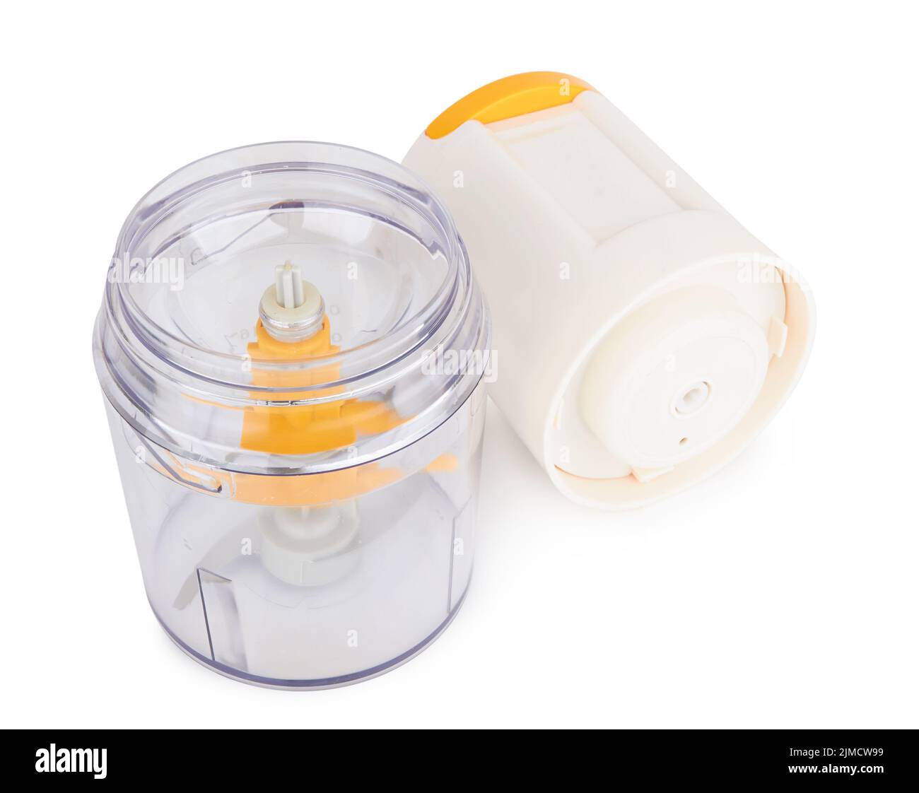 Electric food chopper isolated on white background Stock Photo - Alamy