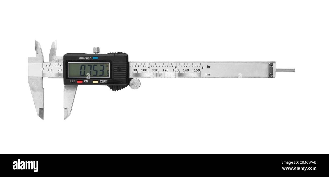 Caliper digital isolated on white background Stock Photo - Alamy