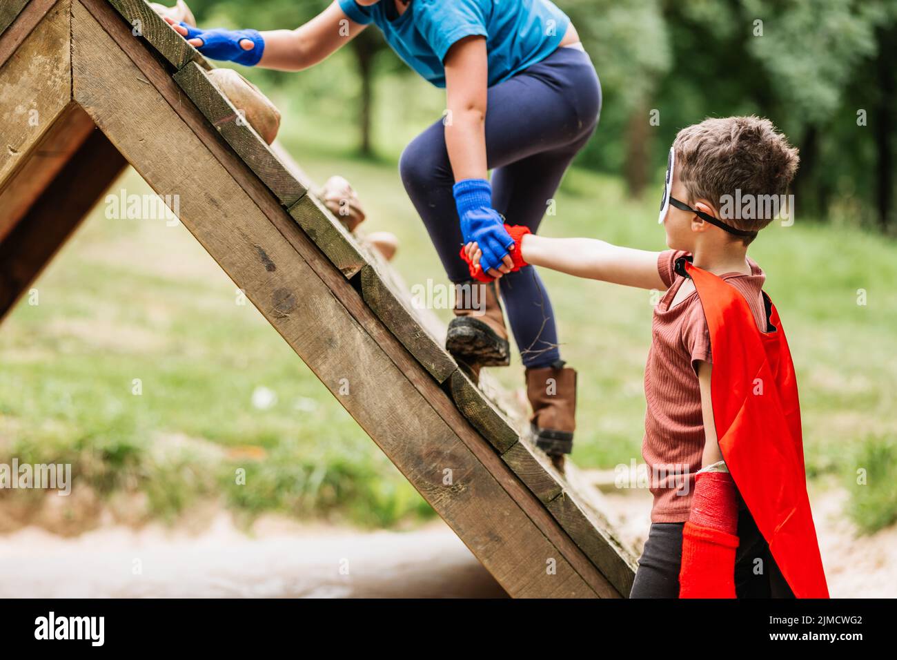 Boy superhero help hi-res stock photography and images - Alamy