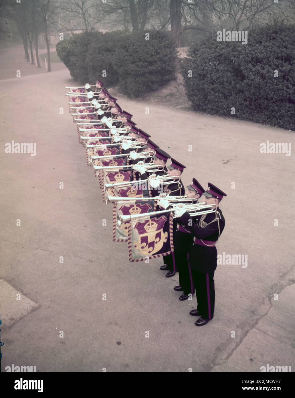 1953, London, England, United Kingdom: Trumpeters of the Royal Military ...