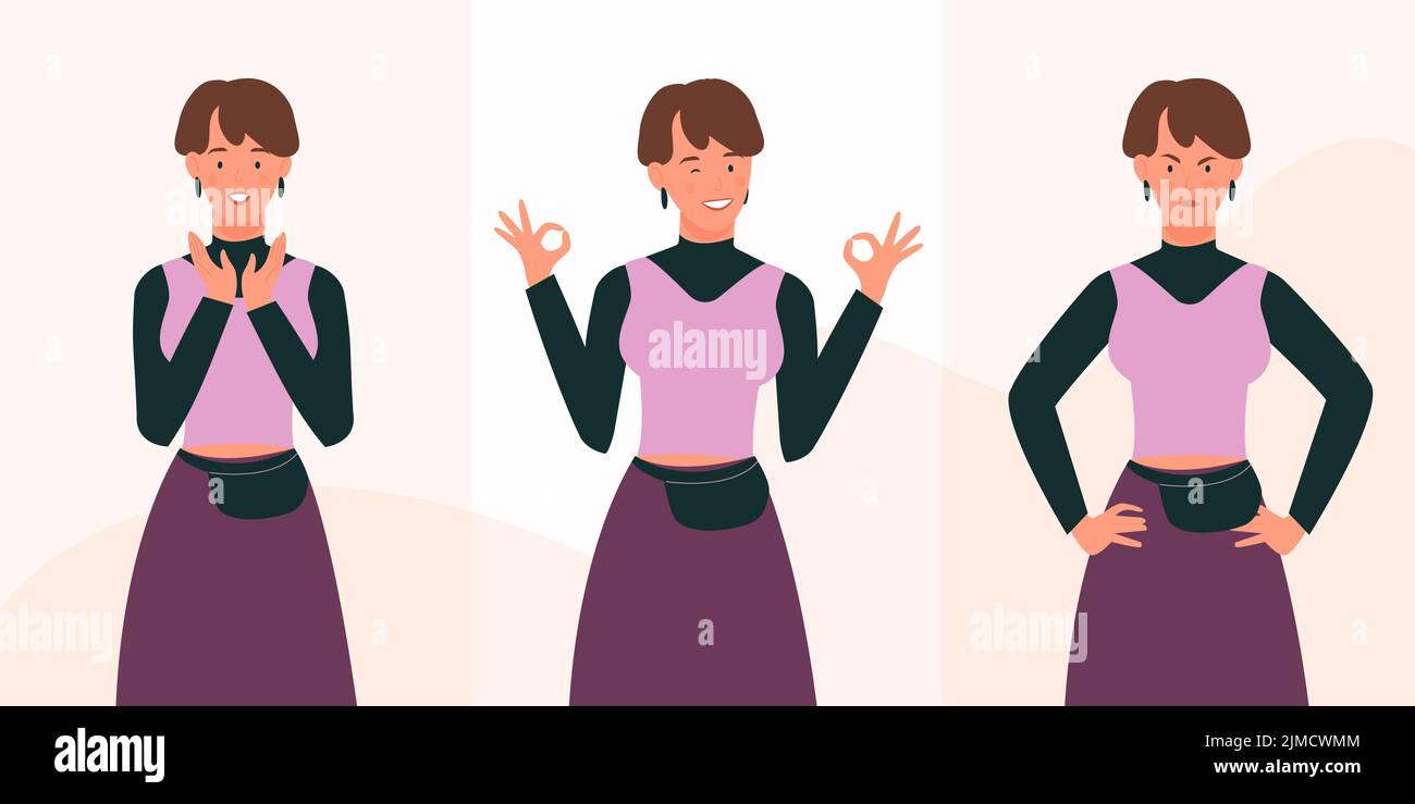 Girl looking away Stock Vector Images - Alamy