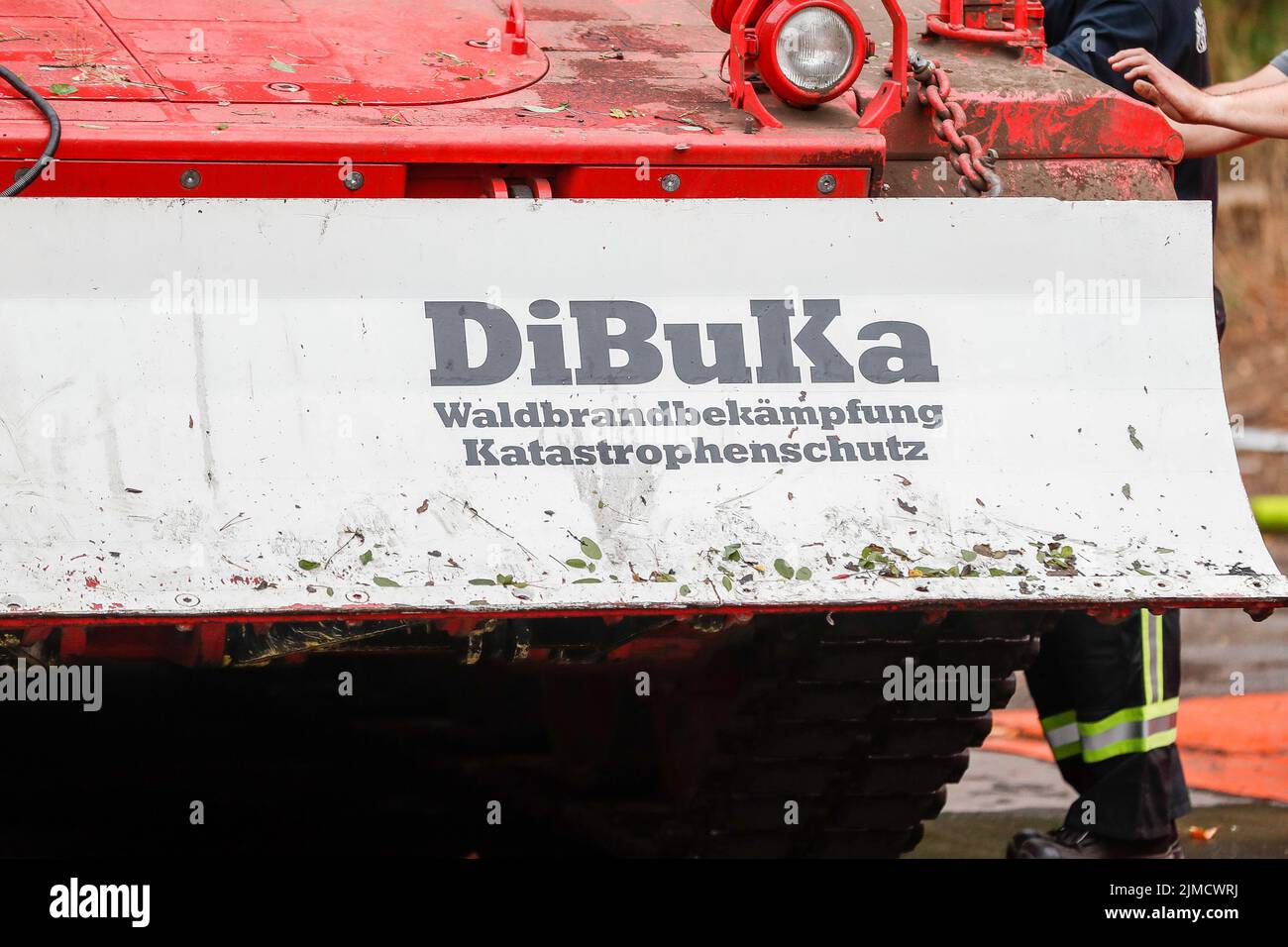 Berlin, Germany. 05th Aug, 2022. The firefighting tank type "Marder of ...