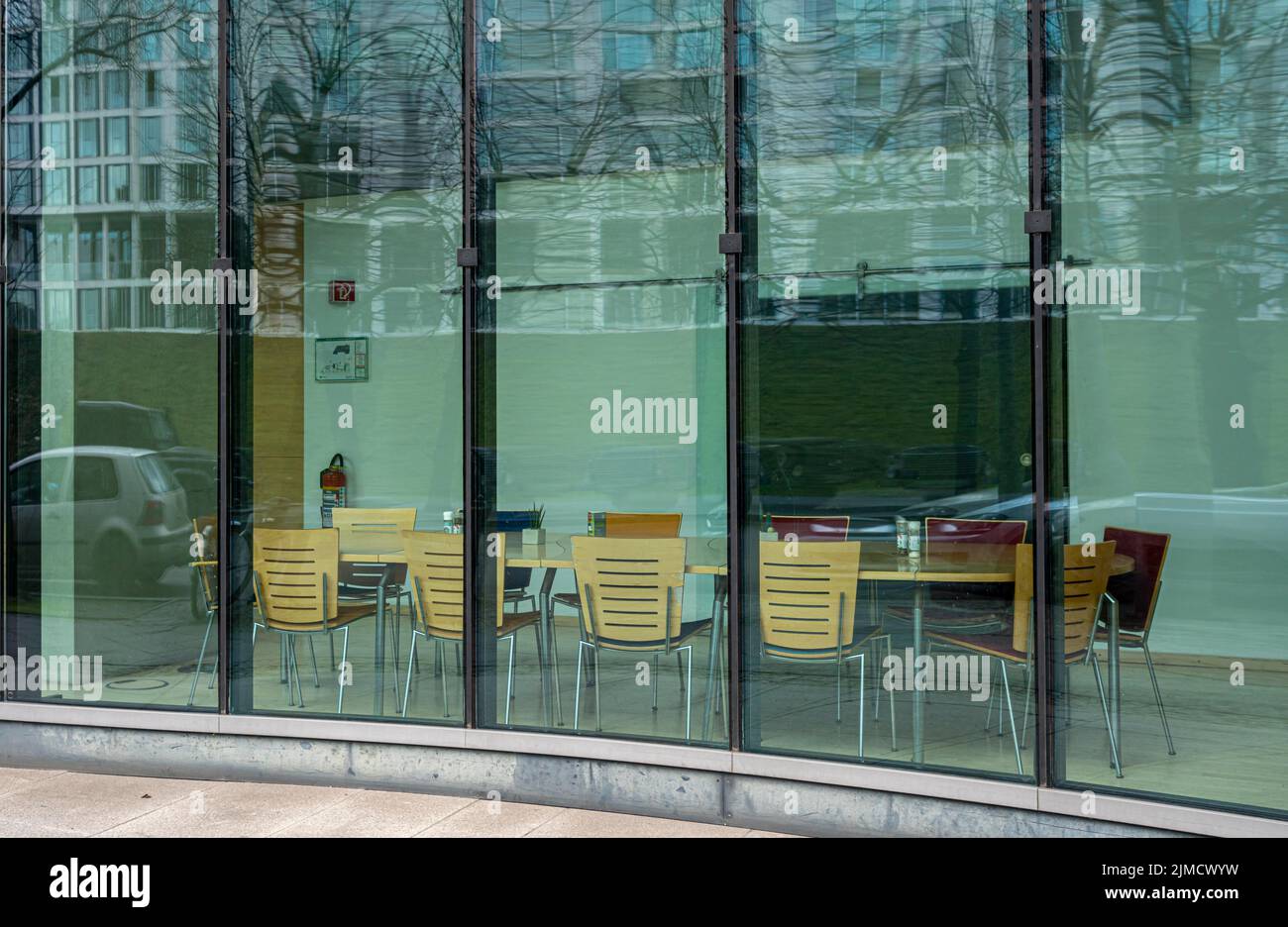 Empty conference room in an office complex, Berlin, Germany Stock Photo ...