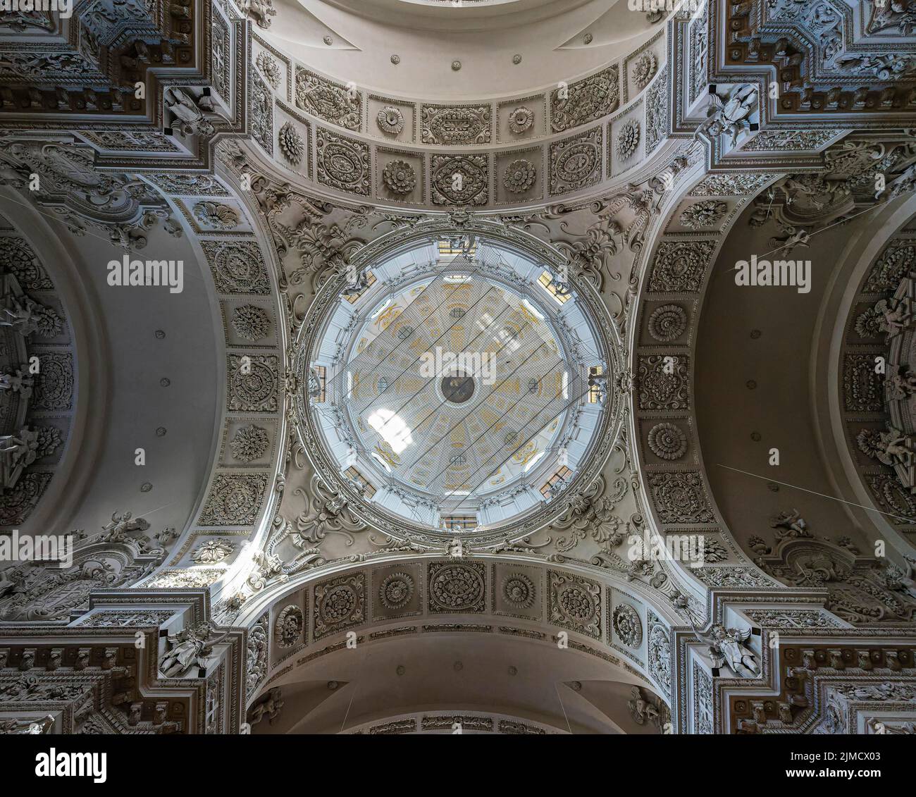 Interior design of the Theatiner Kirche am Odeonsplatz, Munich, Bavaria ...