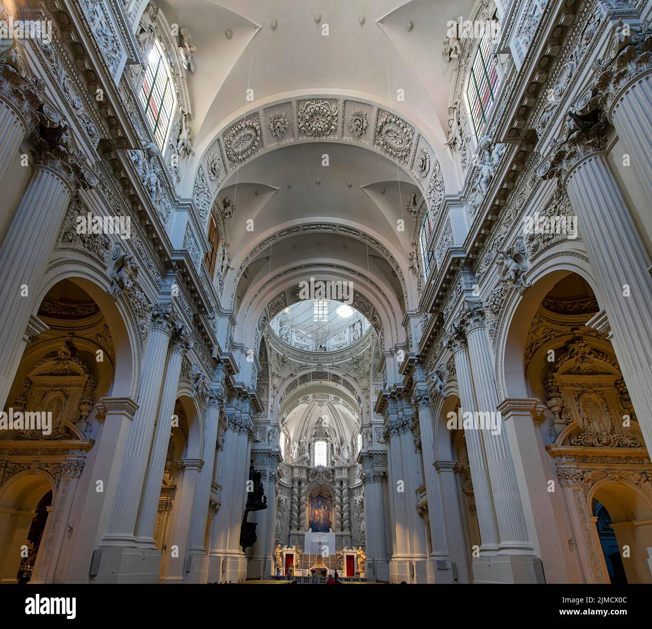 Interior design of the Theatiner Kirche am Odeonsplatz, Munich, Bavaria ...