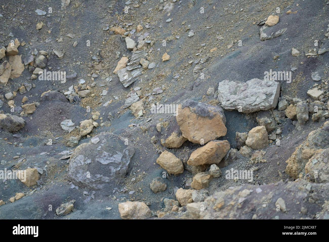 lunar landscape-like Quarry with loose Subsoil Stock Photo - Alamy
