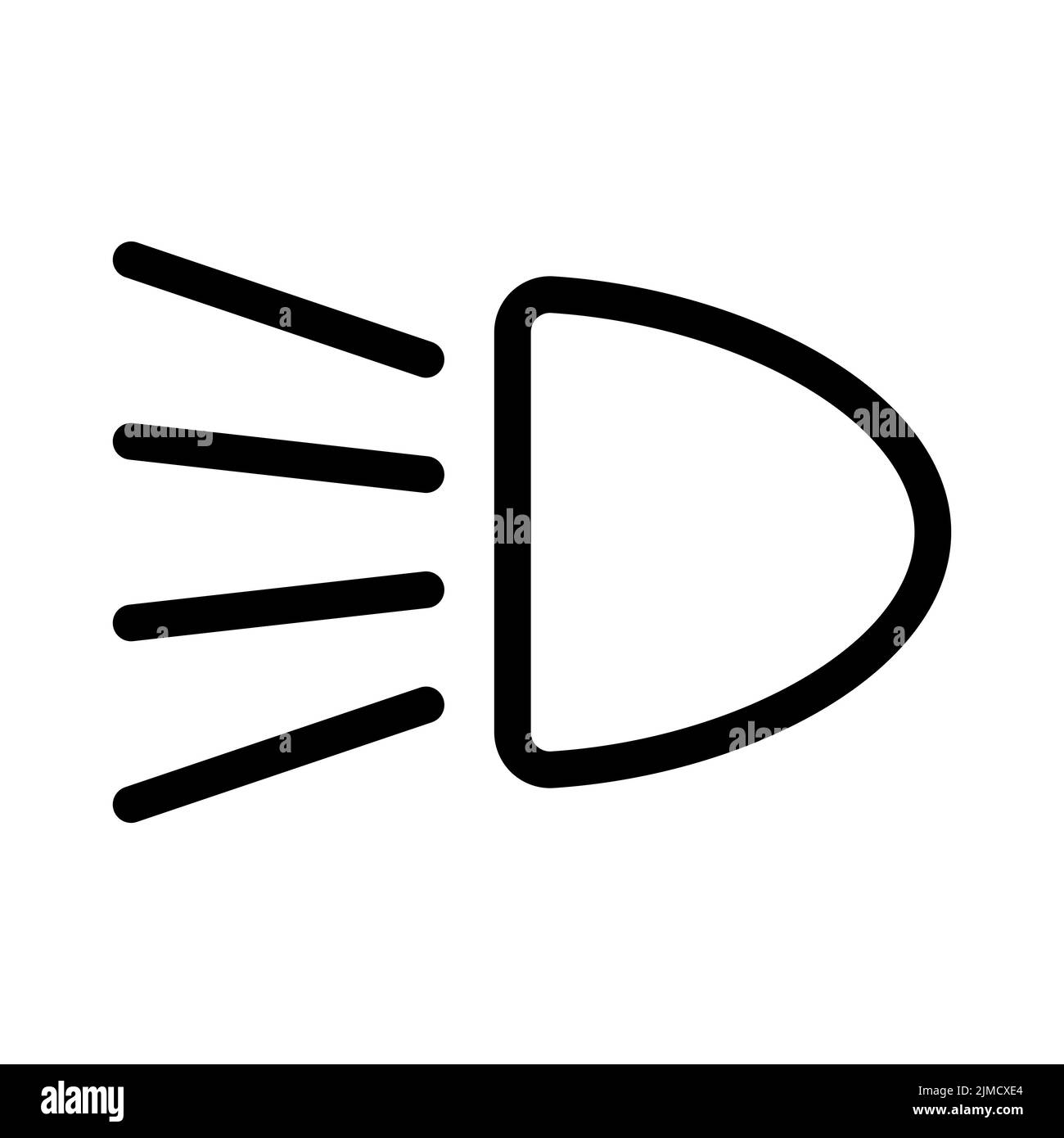 Headlight line icon. Vector illustration isolated on white background ...