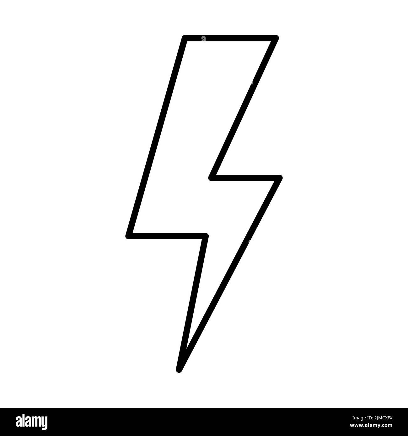 Lightning line icon. Energy, charging sign. Vector illustration ...
