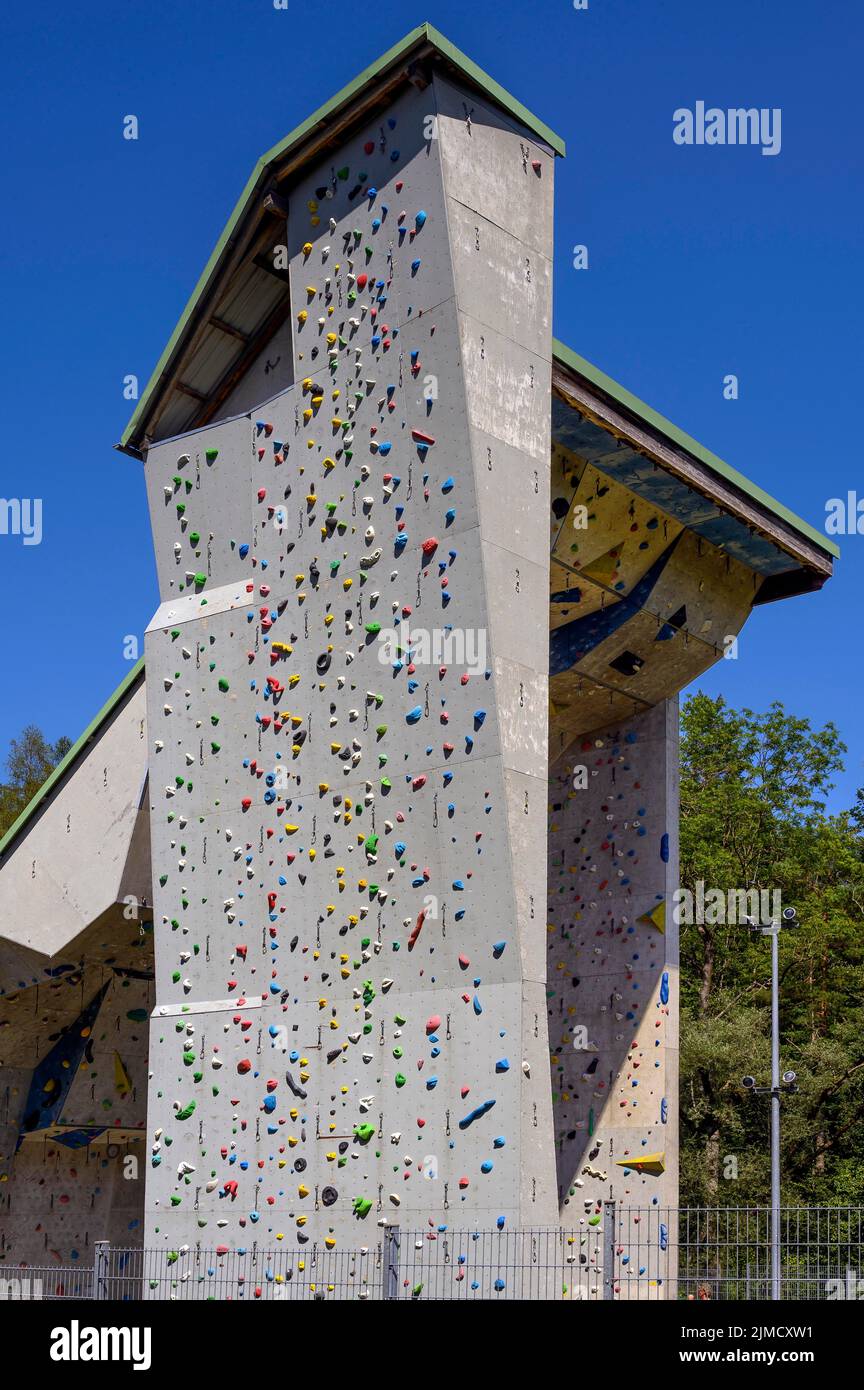 Climbing tower of the German Alpine Club, Engelhaldepark, Kempten ...