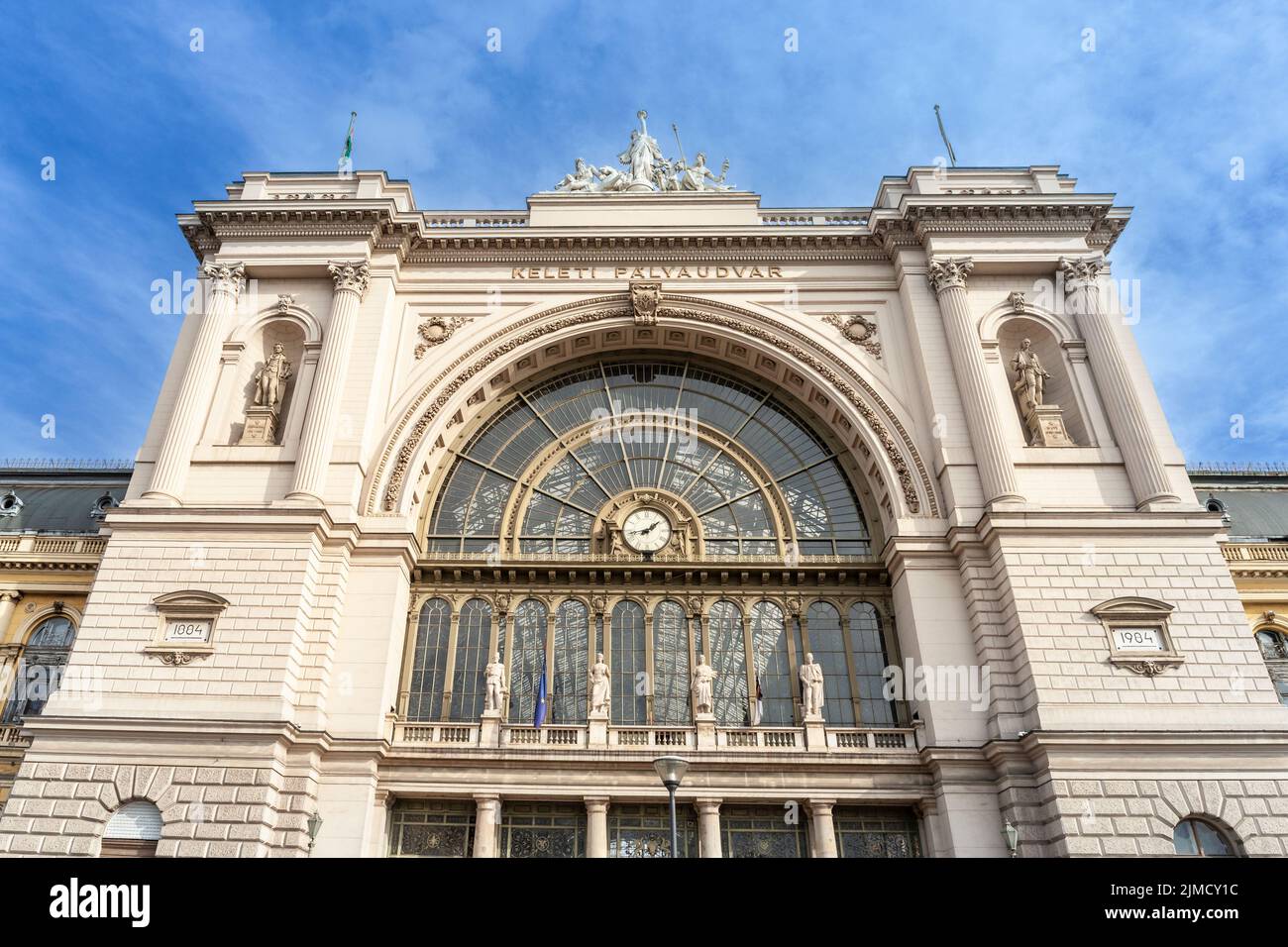 Picture of the main train station of budapest, Budapest Keleti, in a ...