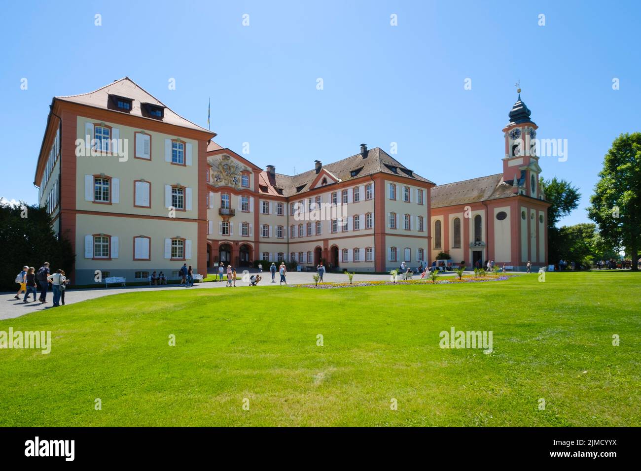Mainau Castle and St. Mary's Castle Church, Mainau Island, Lake ...