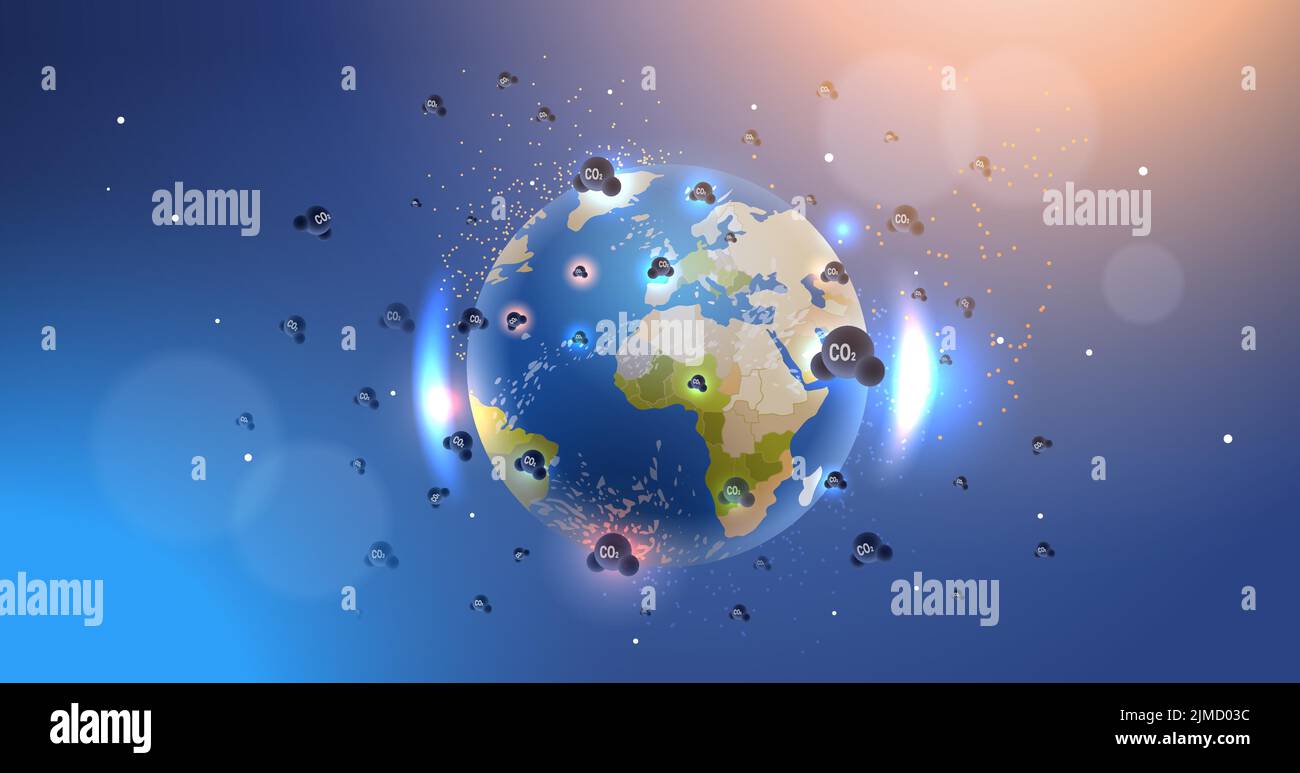Co2 emission global map hi-res stock photography and images - Alamy