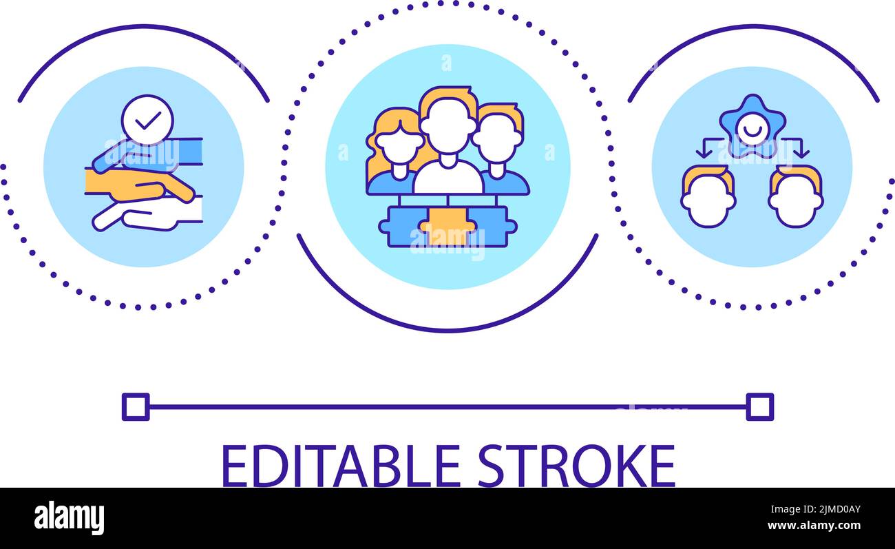 Community horizontal teamwork cooperation Stock Vector Images - Alamy