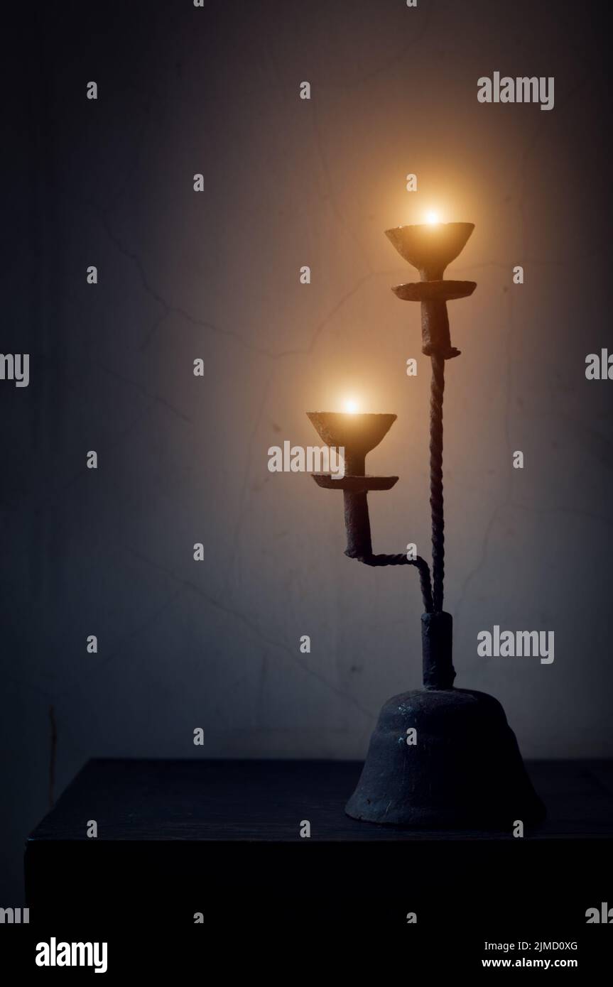 Candlestick old style candle hi-res stock photography and images - Alamy