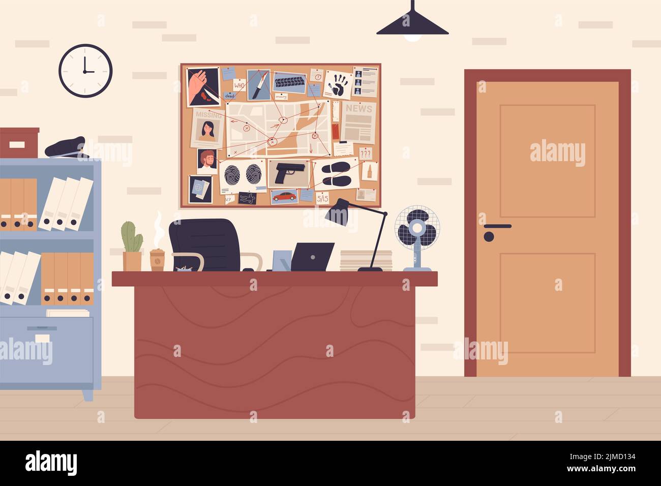 Detective office interior hi-res stock photography and images - Alamy