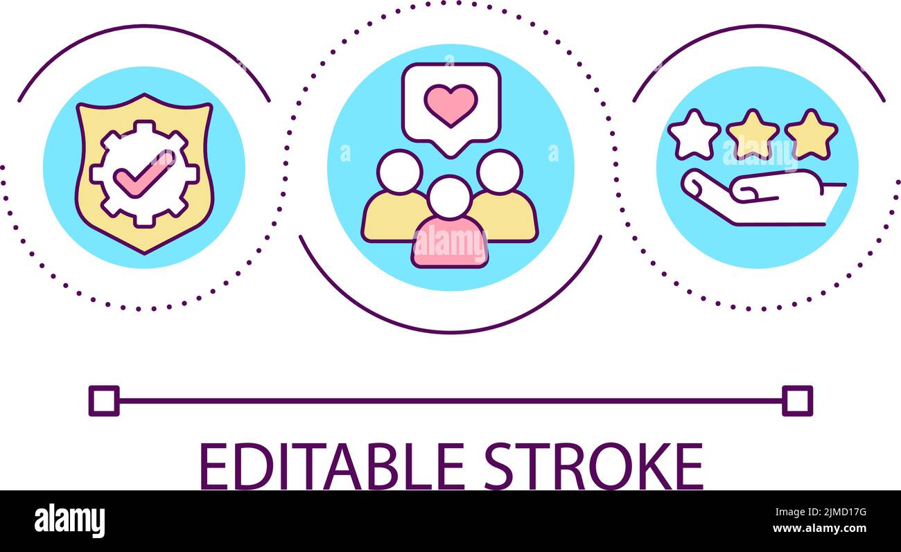 Build loyal fan base loop concept icon Stock Vector Image & Art - Alamy