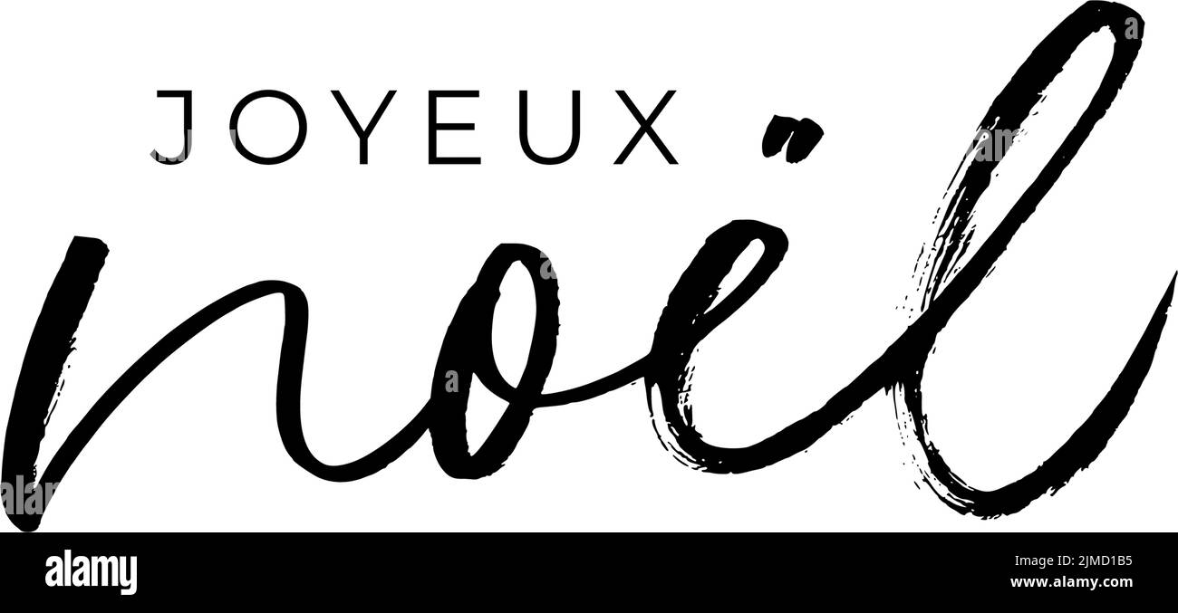 Joyeux Noel vector lettering. Hand drawn text Stock Vector Image & Art ...