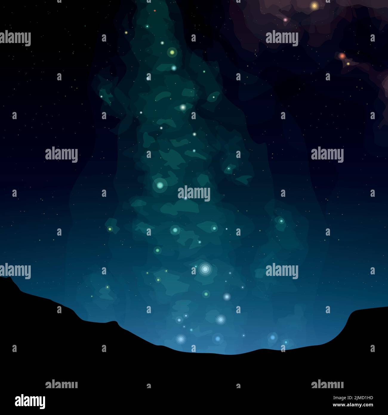 Bright colorful panoramic view Stock Vector Images - Alamy