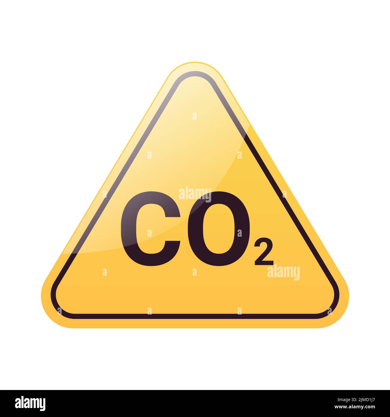 CO2 warning sign carbon dioxide gas ventilate this area safety symbols concept vector ...