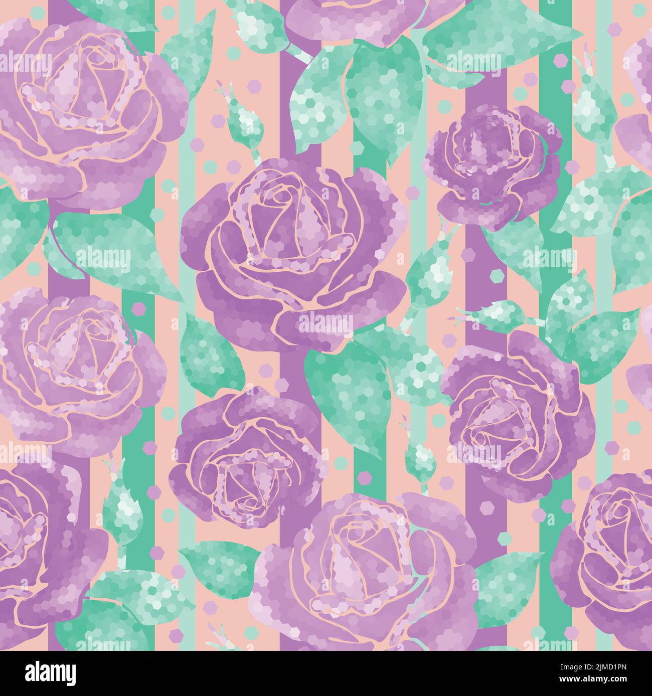 Heirloom rose garden Stock Vector Images - Alamy