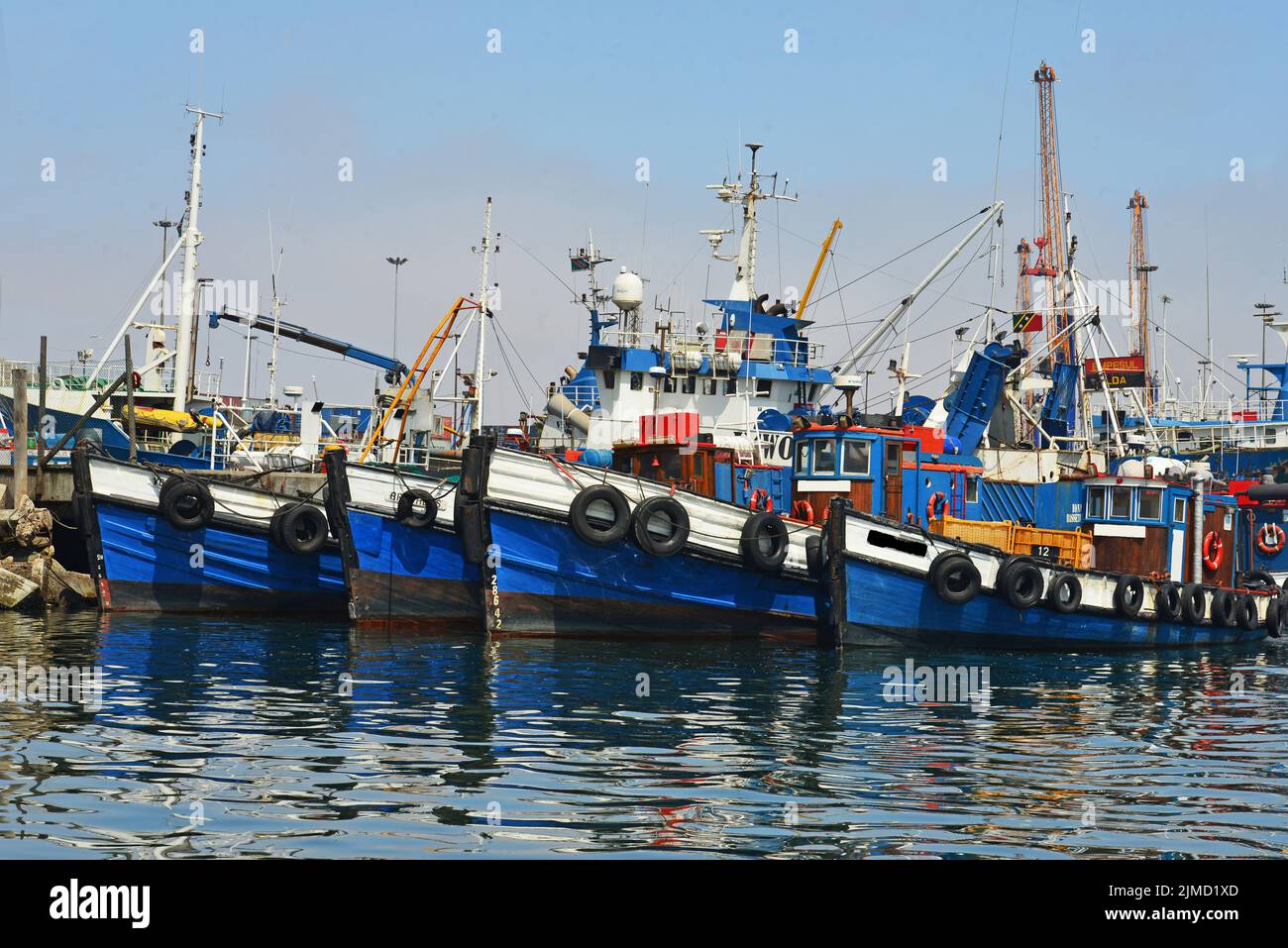 Fishing port of Walvis Bay, Namibia Stock Photo - Alamy