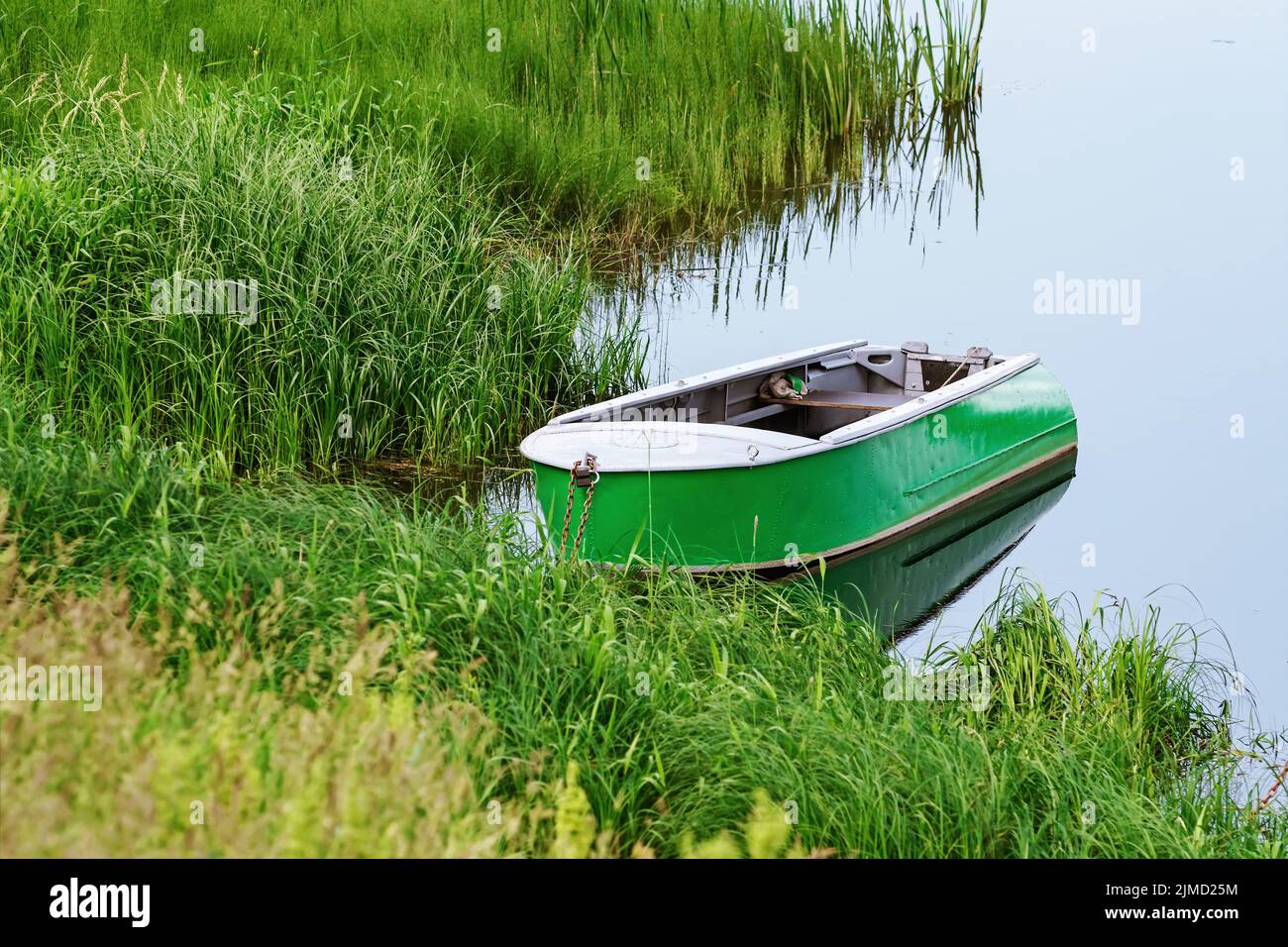 Rowboat anchored hi-res stock photography and images - Alamy