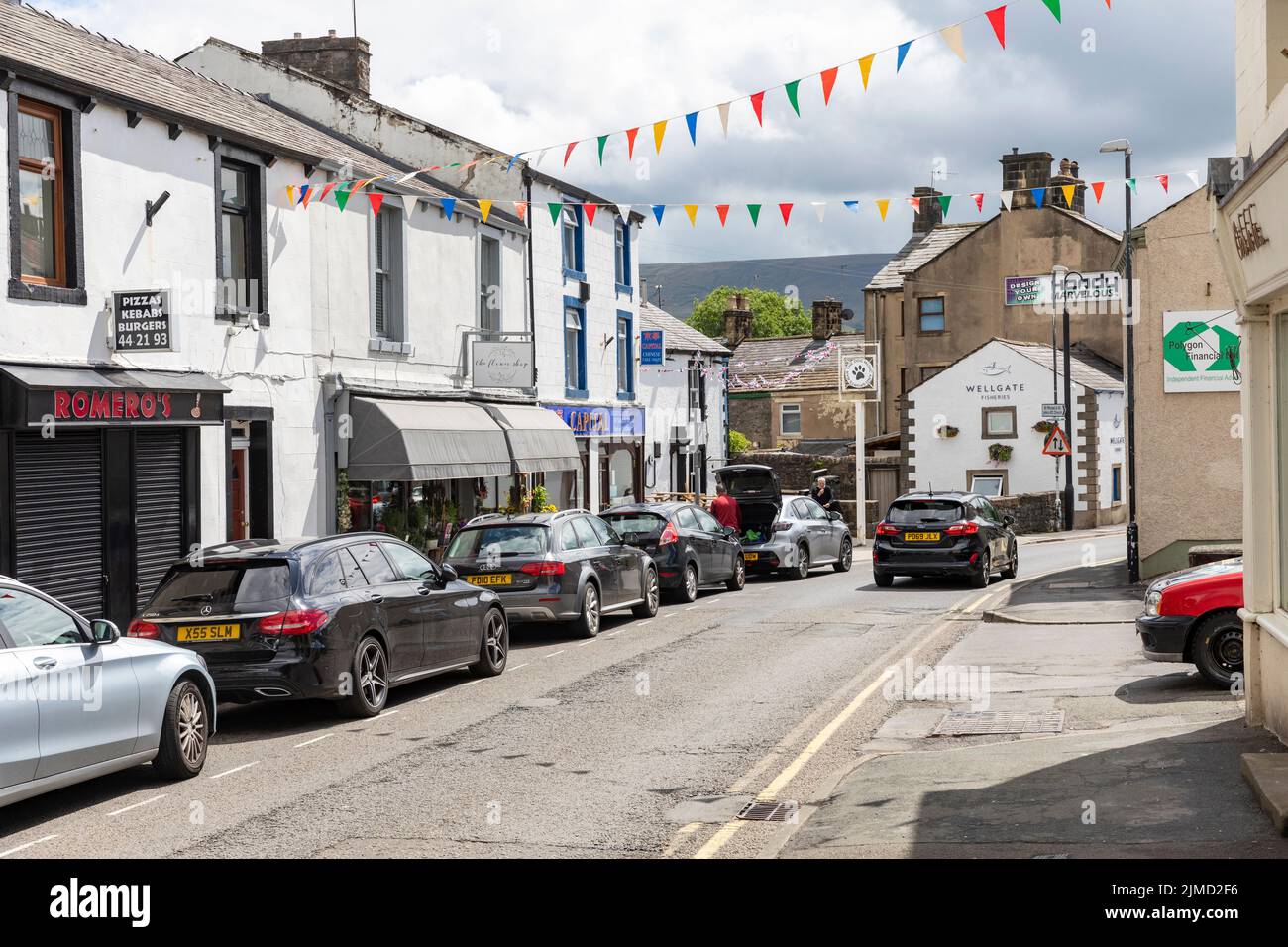 Clitheroe town centre in the Ribble valley,Lancashire,England,2022 ...