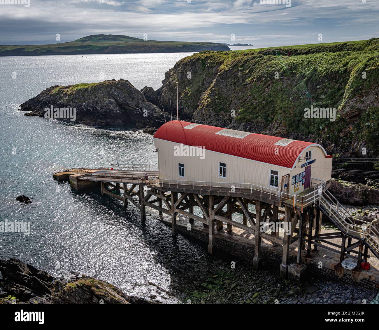 The old RNLI lifeboat Station at ST davids, Pembrokeshire, Wales Stock ...