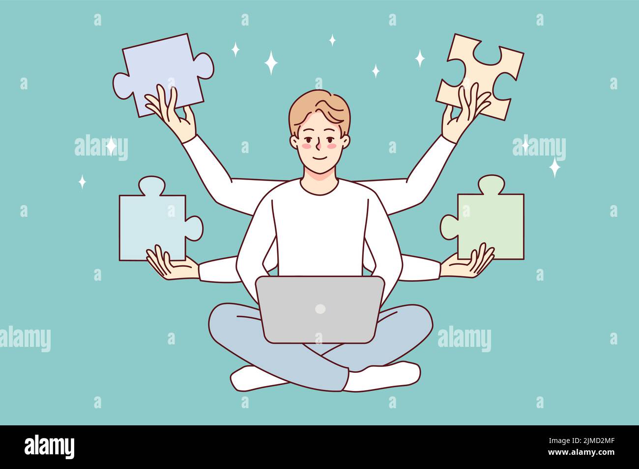 Man with laptop issue Stock Vector Images - Alamy